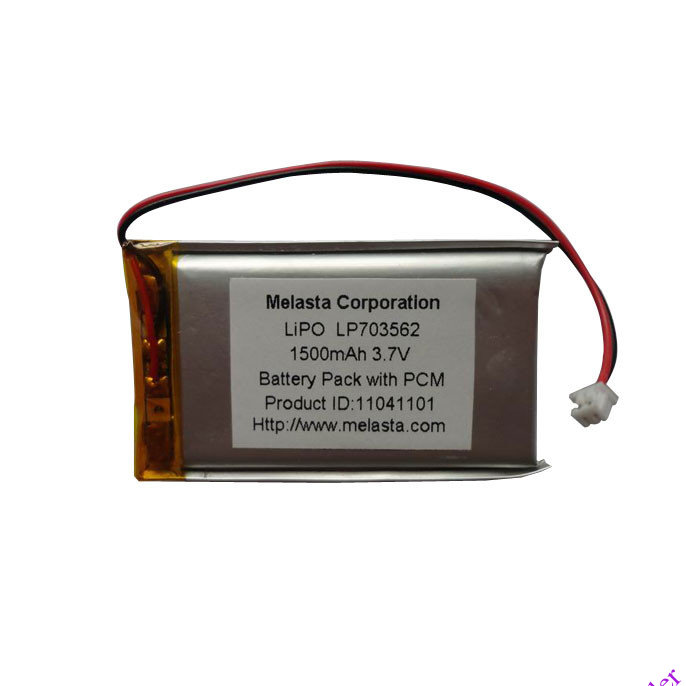 1500mAh 3.7V Li-ion Battery pack for portable DVD(LP703562)