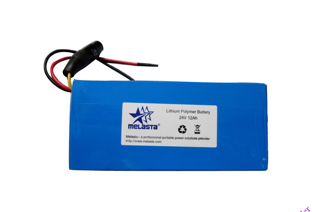 Lithium Polymer (LiPo) Battery Pack 24V 12ah (288Wh, 12A rate) with PCM for E-Bike