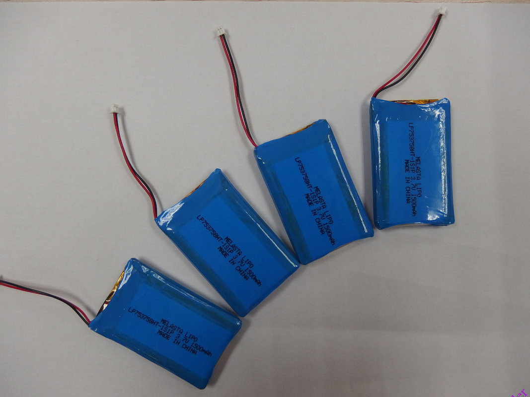 3.7V 1500mAh 80 ℃ Anti-High-Temperature Li-Polymer Battery Packs for GPS device