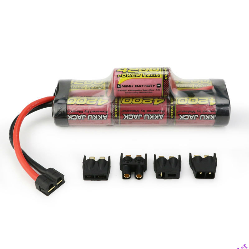 MELASTA 8.4v 4200mAh 7-Cell Hump NiMH Battery with Universal Plug System for RC Racing Car