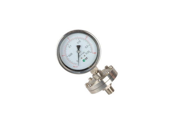 4" Dial Size 1.6% Accuracy Flange Pressure Gauge For Chemical Plants Industry