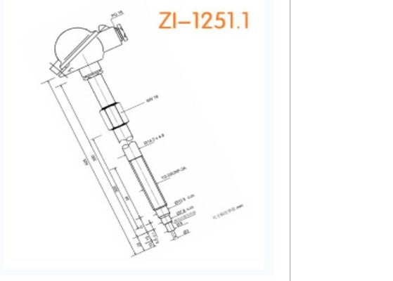 ZI-1251.1-MF high temperature melt temperature sensor-platinum made by  GRAEFF