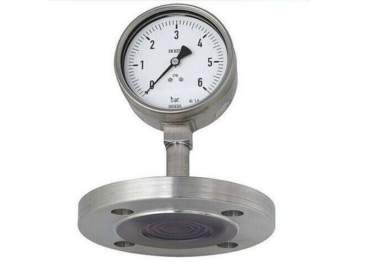 Mechanical Flanged Stainless Steel Pressure Gauge For Fiber Equipment