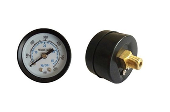 Durable Back Mount Melt Pressure Gauge Dry Type With Black Steel Case