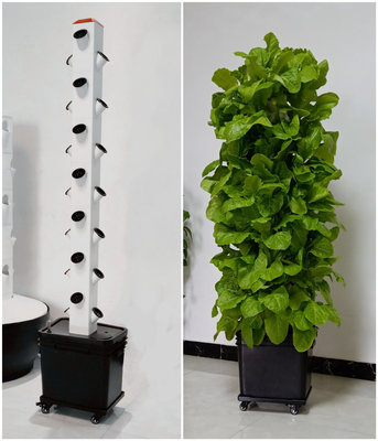 Home Garden Indoor Stackable 7 Layers 28 Plant Sites Hydroponics Growing Systems Kit Aeroponic Tower