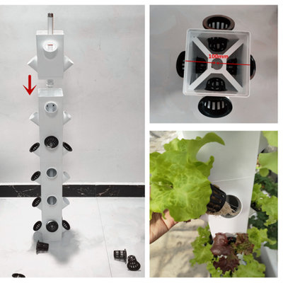 Customizable Hydroponics Tower Vertical Aeroponic Growing System Kit for Home Garden Greenhouse to Plant  Vegetables