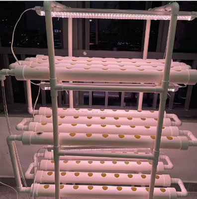 Hydroponic Grow Kit with 108 Holes 3 Layer  12 Pipe and Led Light for Home Garden Greenhouse Plant Vegetables