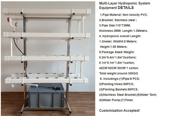 Customizable Complete Multi- Layer NFT Square Channel Vertical Hydroponic Growing System Kits to Grow Strawberry Lettuce