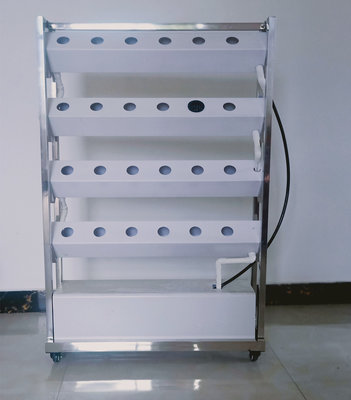 4 Layer 48 Holes NFT Garden Hydroponics Square Channel Kit Two Sides to Grow System Home Vertical Planter for Lettuce