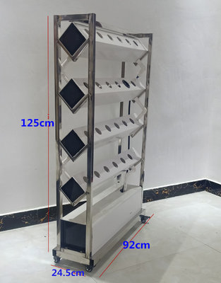 4 Layer 48 Holes NFT Garden Hydroponics Square Channel Kit Two Sides to Grow System Home Vertical Planter for Lettuce