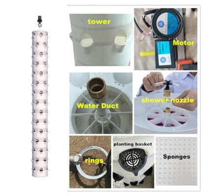 Greenhouse Vertical Farming 15 Layers 90 Holes Hydroponics Growing System Motorized Rotating Aeroponic Tower