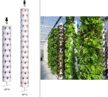 Greenhouse Vertical Farming 15 Layers 90 Holes Hydroponics Growing System Motorized Rotating Aeroponic Tower