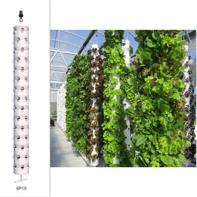 Greenhouse Vertical Hydroponic Growing System 15 Layers 90 Planting Holes  Hang Type Single Aeroponic Tower for Farming