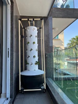Indoor Garden 6 Layers 36 Planting Sites Complete Motorized Rotated Aeroponic Vertical Hydroponic Tower