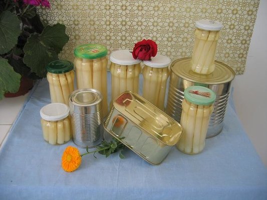 Factory Price Premium Brined White Asparagus Spear in Glass Jar