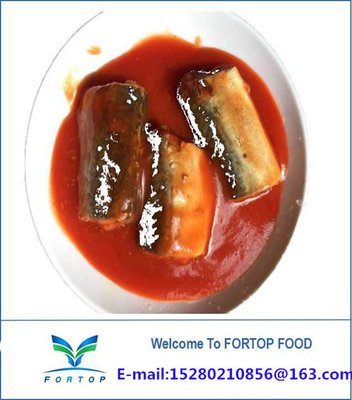 Factory Price Premium China Canned Mackerel Fish in Tomato Sauce