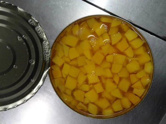 Factory Price Fresh Canned Diced Yellow Peach A10 in Light Syrup/in Heavy Syrup as request