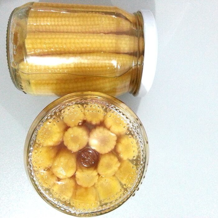 Factory Price Premiun Healthy Fresh Crop China Brined Canned Baby Corn Whole in Glass Jar