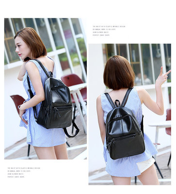 2017 Design PU Leather Women Backpacks For Teenage Girls School Bags Black Summer Vintage Backpack Mochilas Mujer supplier
