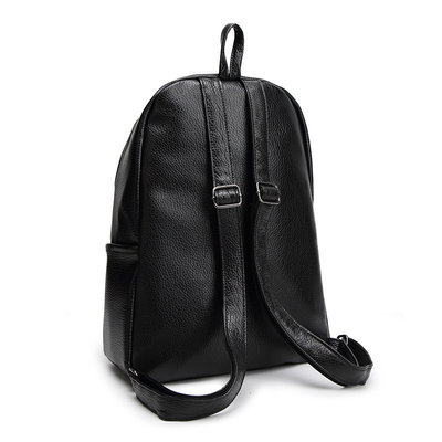 2017 Design PU Leather Women Backpacks For Teenage Girls School Bags Black Summer Vintage Backpack Mochilas Mujer supplier