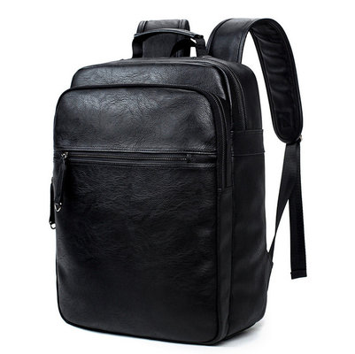 Preppy Style Leather School Backpack Bag For College Simple Design Men Casual Daypacks mochila male New supplier