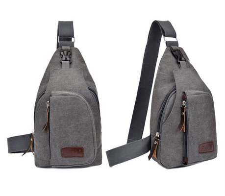 New Vintage Canvas Chest Pack Fashion Men Messenger Bags Casual Travel Casual Male Small Retro Shoulder Bag supplier