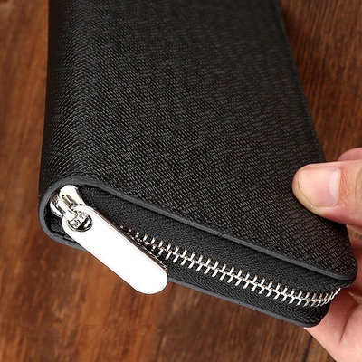 New Arrival Men Wallets Long Genuine PU Leather Brand Big Capacity Purse Man Day Clutches Bag supplier