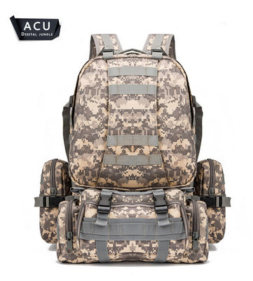 55L Multifunction Sport Bag Tactical Bag Water Resistant Camouflage Backpack for Outdoor Climbing Hiking Camping supplier