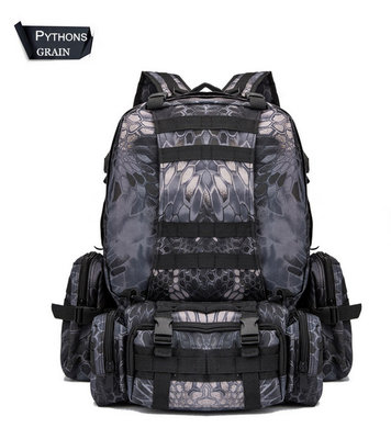 55L Multifunction Sport Bag Tactical Bag Water Resistant Camouflage Backpack for Outdoor Climbing Hiking Camping supplier