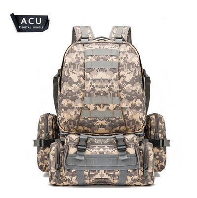 55L Multifunction Sport Bag Tactical Bag Water Resistant Camouflage Backpack for Outdoor Climbing Hiking Camping supplier