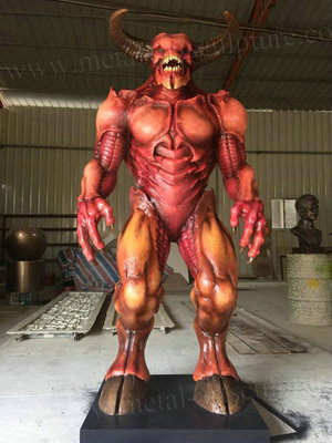 屋内装飾のガラス繊維動物は男爵を彫りますShape With Surface Painted