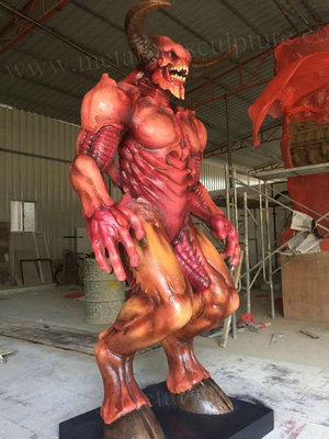 屋内装飾のガラス繊維動物は男爵を彫りますShape With Surface Painted