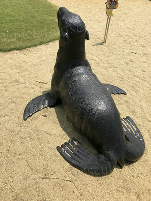 海岸の装飾のアシカの彫像、ハンドメイドのガラス繊維の屋外の彫像