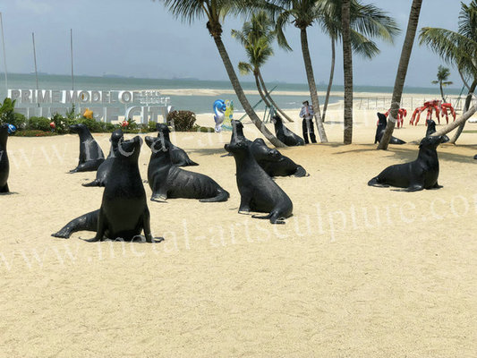 海岸の装飾のアシカの彫像、ハンドメイドのガラス繊維の屋外の彫像