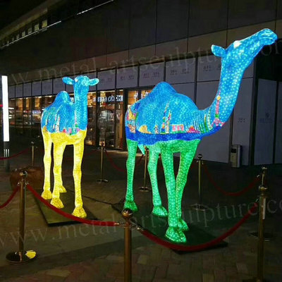 経済的なガラス繊維動物は動物園の装飾のためのキリンの形を彫ります