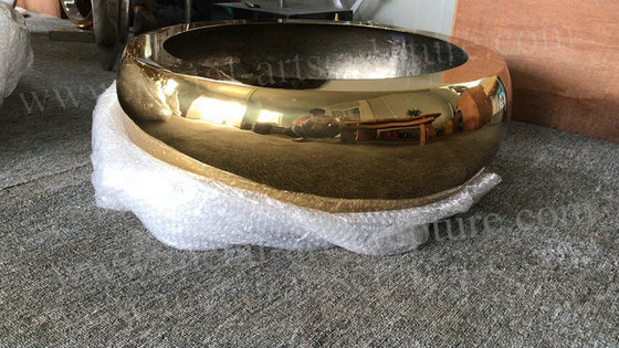 明るい金の終わりとハンドメイド十分の金属ボールの彫刻のステンレス鋼