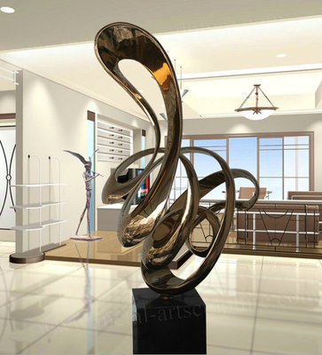 Handicraft Modern Famous Abstract Sculptures Curl Shape As Indoor Ornament
