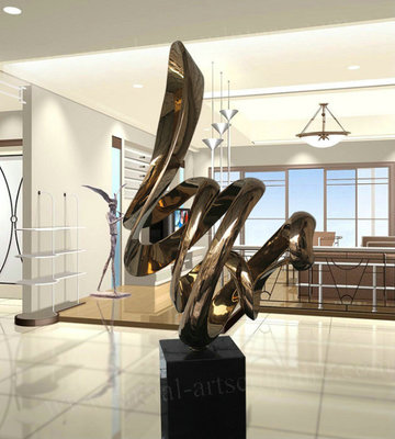 Handicraft Modern Famous Abstract Sculptures Curl Shape As Indoor Ornament