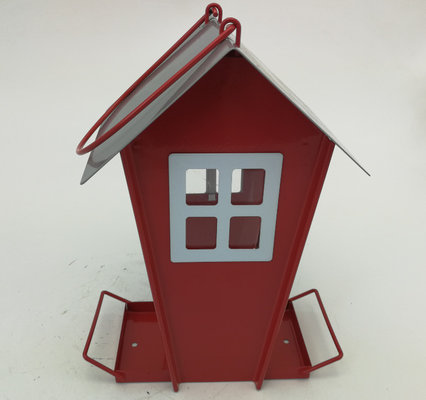 Garden Yard small house cute functional hanging metal seed bird feeder