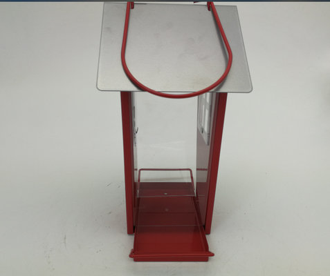 Garden Yard small house cute functional hanging metal seed bird feeder