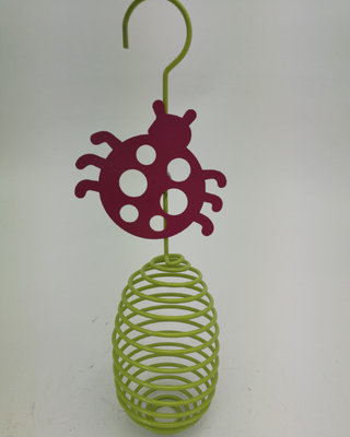 Decoration Colorful Spring Fat Ball Bird Feeder 2.95 X 2.95 X 11.4 Inches