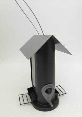 Oval hanging easy monitor metal seed two feed perch bird feeder