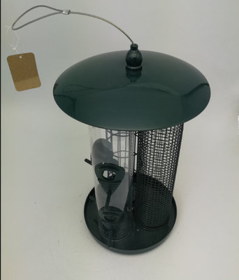 Seed nuts fatball compound metal iron and clear PC 2kg big wild bird feeder