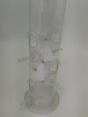 Clear Total Transparency Plastic Bird Feeders / Cool Bird Feeders 6 Feeding Port