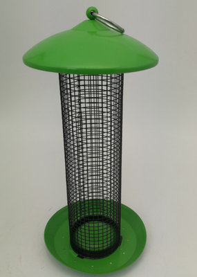 Green Metal Hanging Bird Feeders , Squirrel Proof Peanut Feeder Custom Color