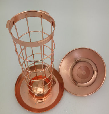 Shining Hanging Copper Bird Feeder 3 Fatball Good Looking Bird Feeders