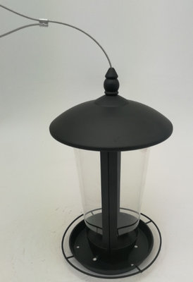 Custom Color Metal Bird Feeders Black Powder Coated Finish Two Room Easy Clean