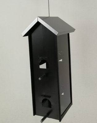 Black and silver roof water proof two clear PC tube with 2 feeding port