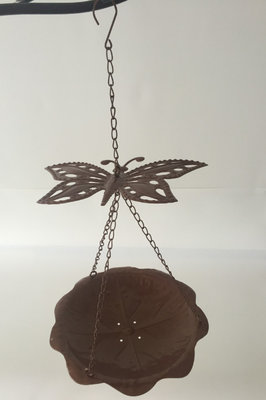Simple Design Metal Bird Feeders Bird Seed Tray Butterfly Decoration