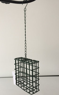 Metal Materials Suet Bird Feeder Powder Coated Finishing 5.3 X 5.3 X 2 Inches